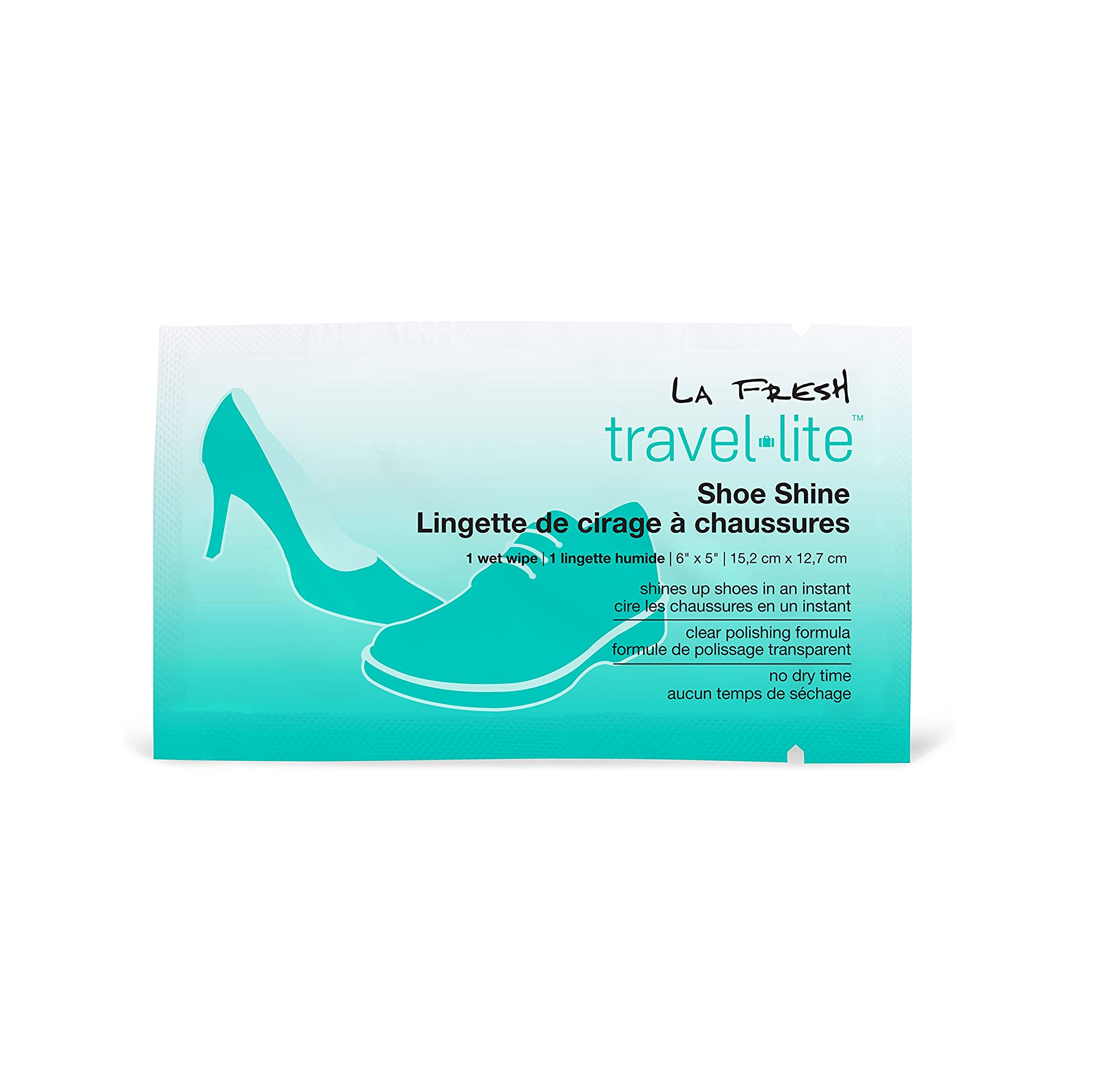 LA Fresh Travel Lite Pre-Moistened Shoe Shine Wipes Case of 200 Indivi ...